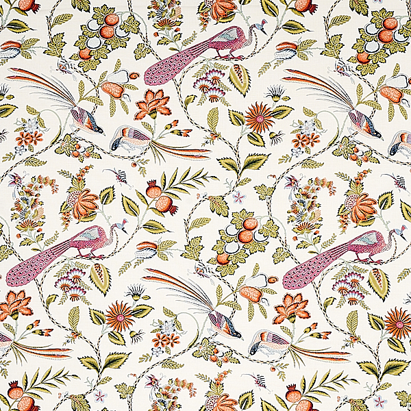 Campagne - Persimmon & Pink Fabrics | Schumacher