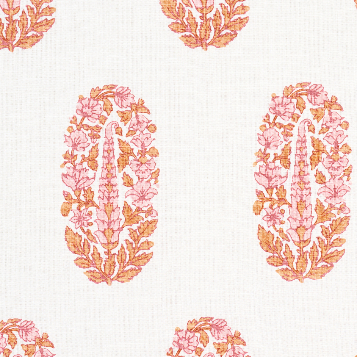 Askandra Flower - Tangerine Fabrics | Schumacher