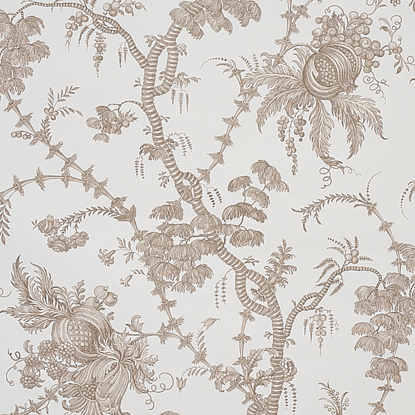 San Cristobal Toile - Cocoa Wallpapers | Schumacher
