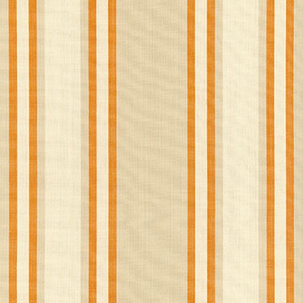 Seneca Cotton Stripe - Beige/Pumpkin Fabrics | Schumacher