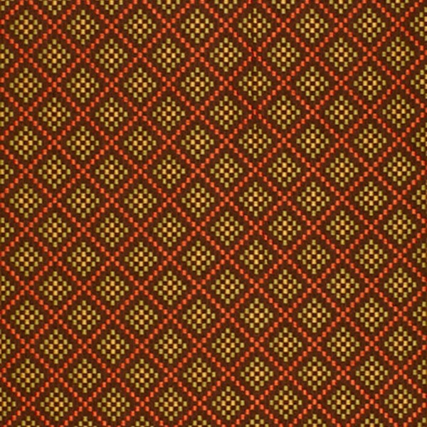 Checkers - Chocolate / Poppy Fabrics | Schumacher