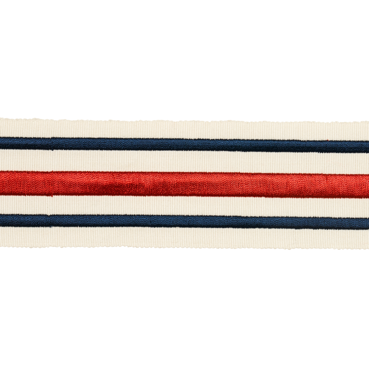 Military Stripe Tape - Red & Navy Trims | Schumacher