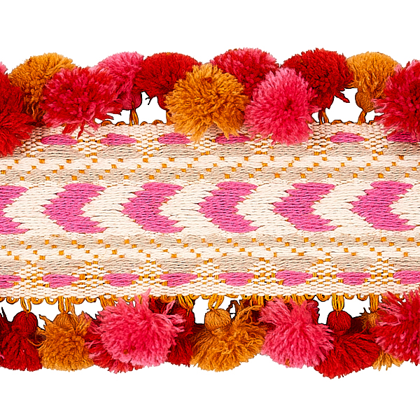 Maracana Pom Tape - Pink Trims | Schumacher