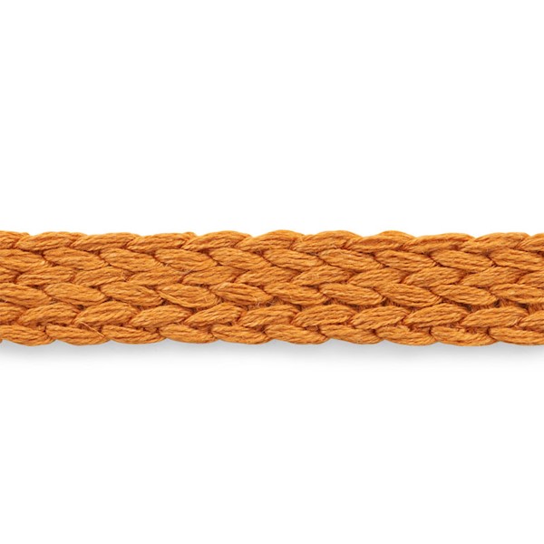 Braided Linen Tape Medium - Orange Trims | Schumacher