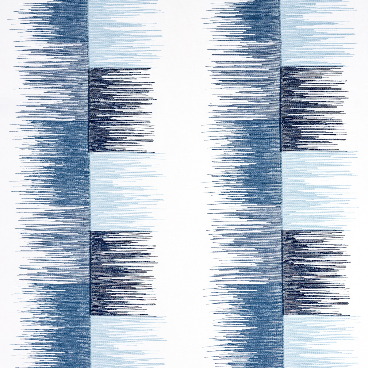 Sunburst Stripe Embroidery - Blue Fabrics | Schumacher