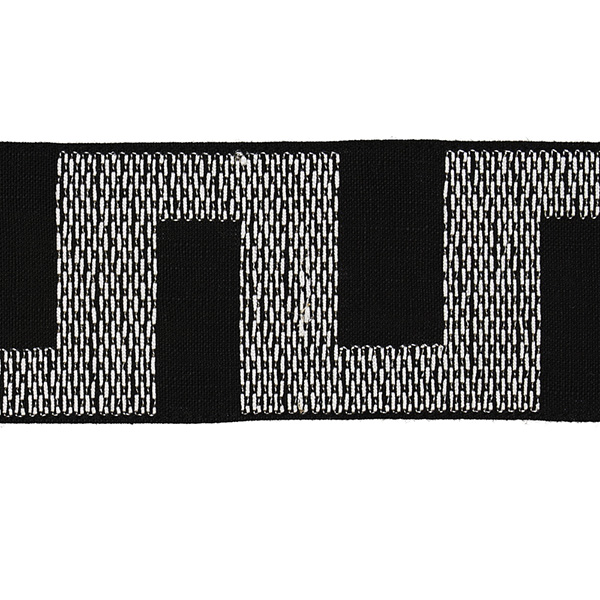 Matrix Tape - Ivory On Black Trims | Schumacher