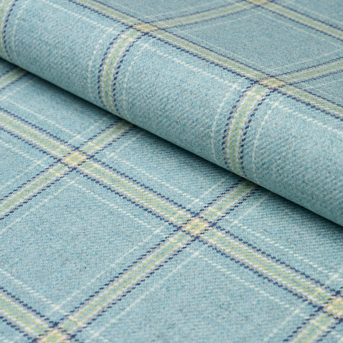 Blackburn Merino Plaid - Robin's Egg Fabrics | Schumacher