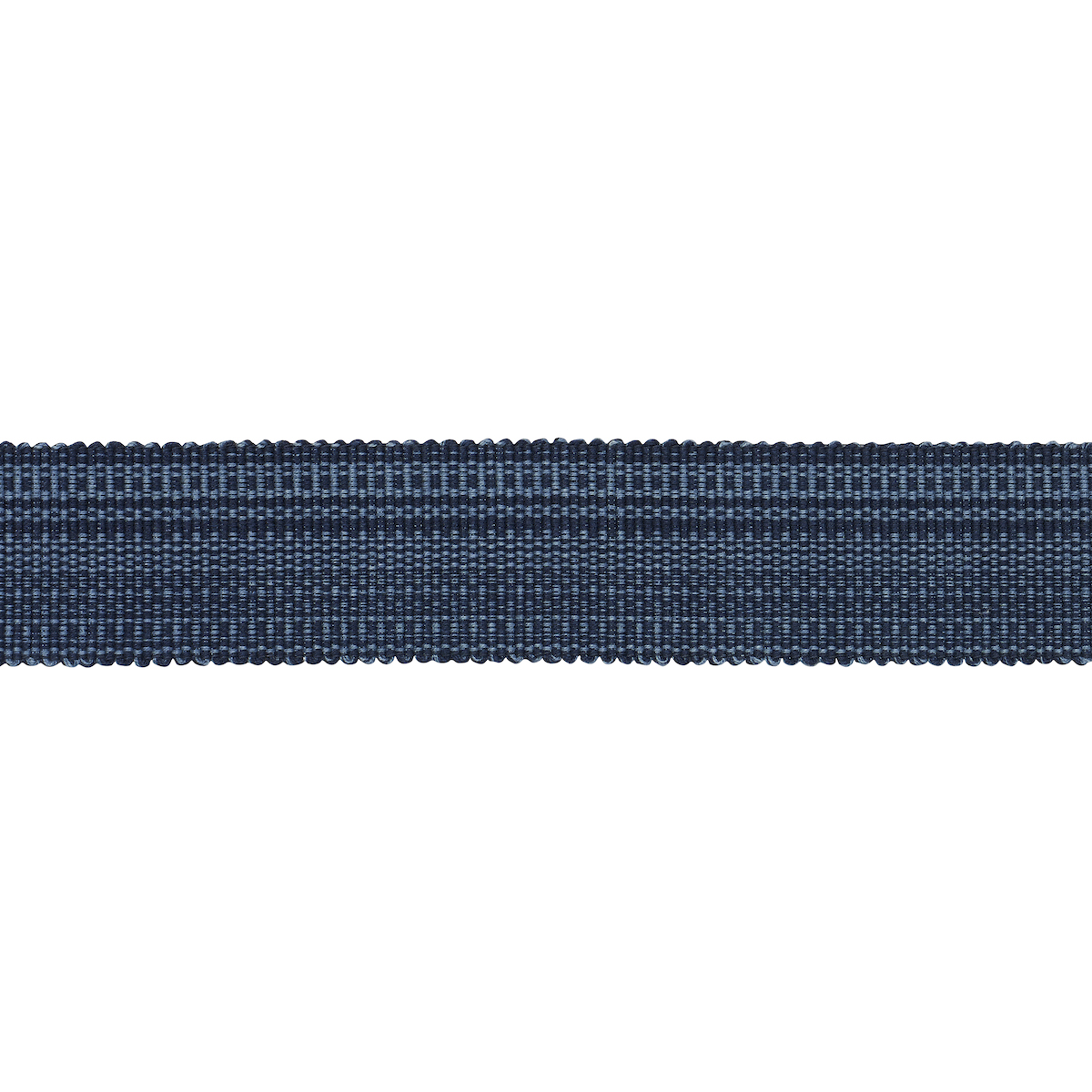 Cotton Strié Tape Medium - Indigo Trims | Schumacher