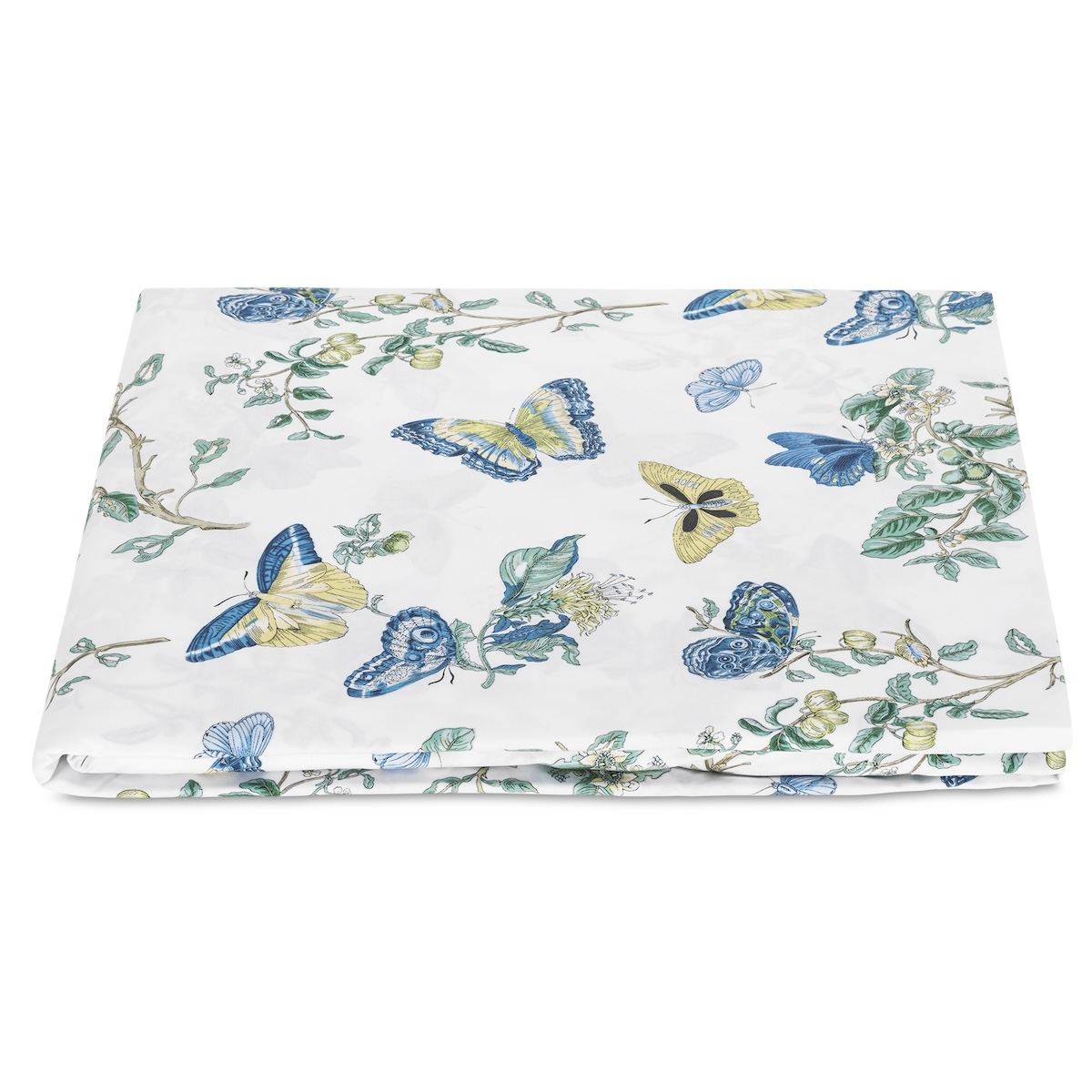 Baudin Butterfly Fitted Sheet - Prussian Blue Bed & Bath | Schumacher