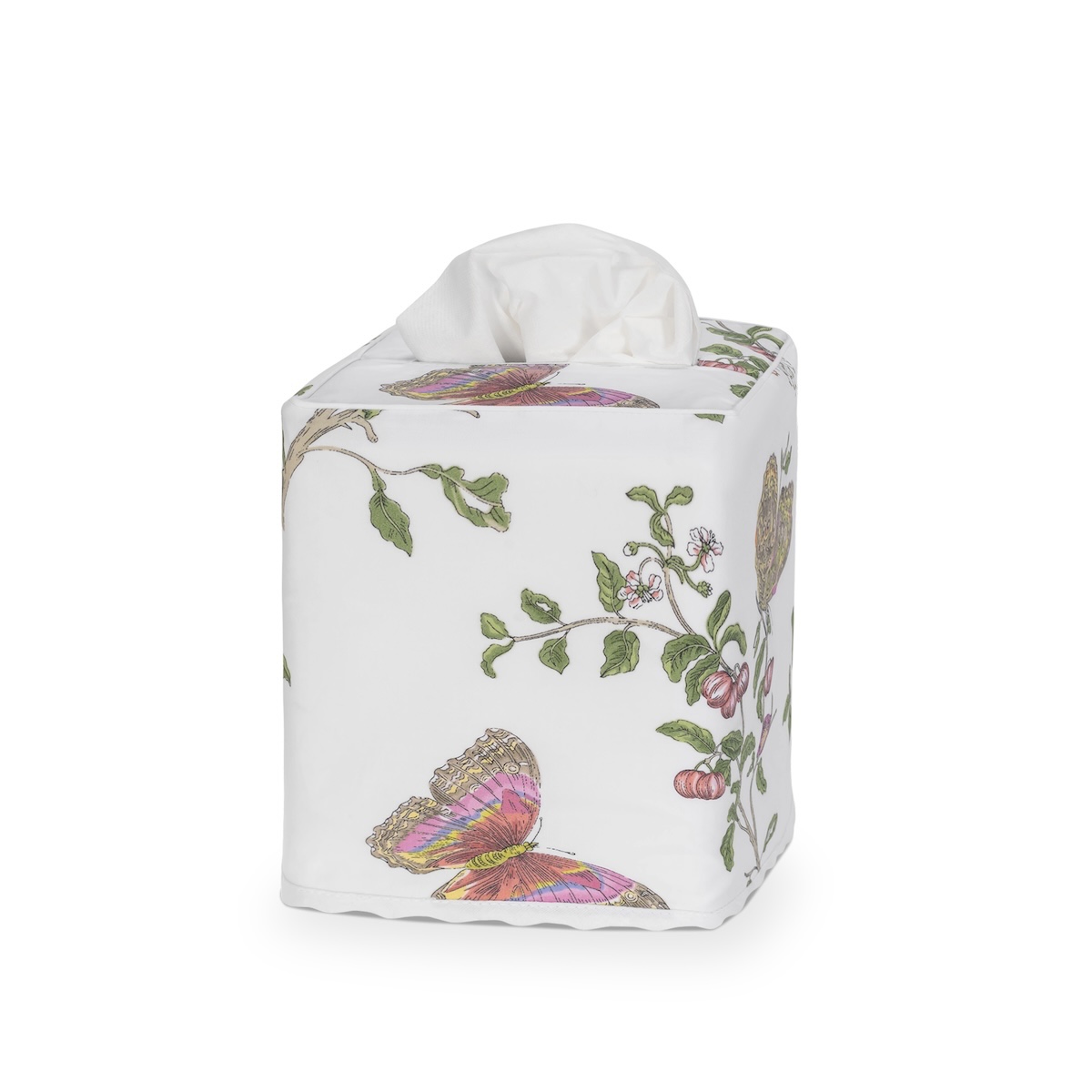 Baudin Butterfly Tissue Box Cover - Pink Bed & Bath | Schumacher