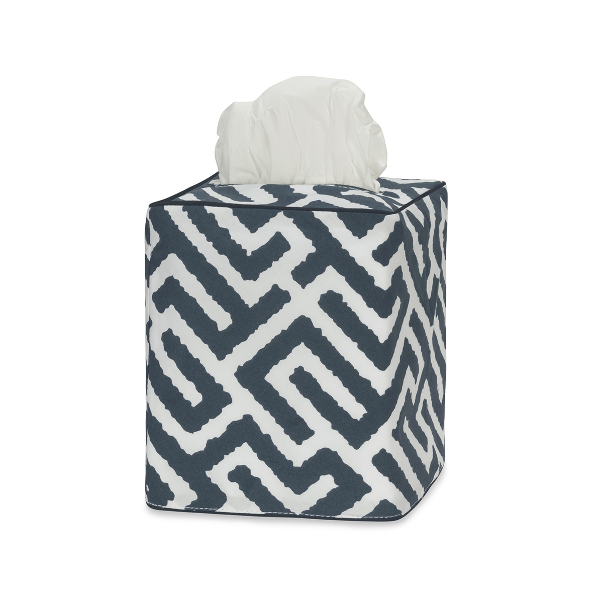 Gabriel Tissue Box Cover - Indigo Bed & Bath | Schumacher