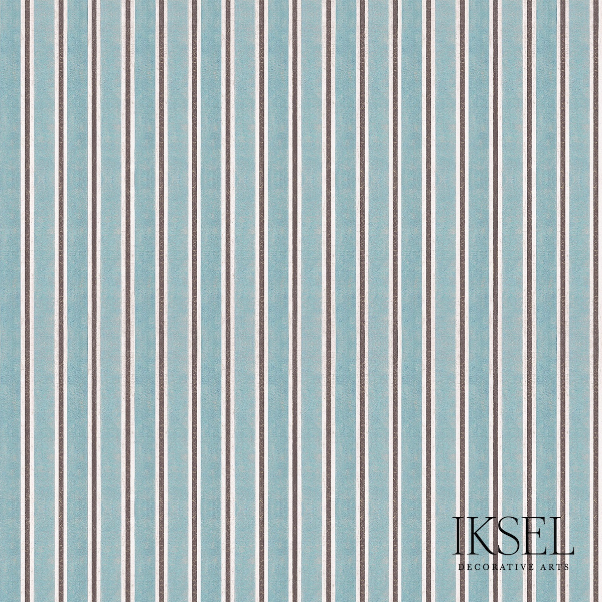 Kubilai's Stripe - Turquoise Wallpapers | Schumacher