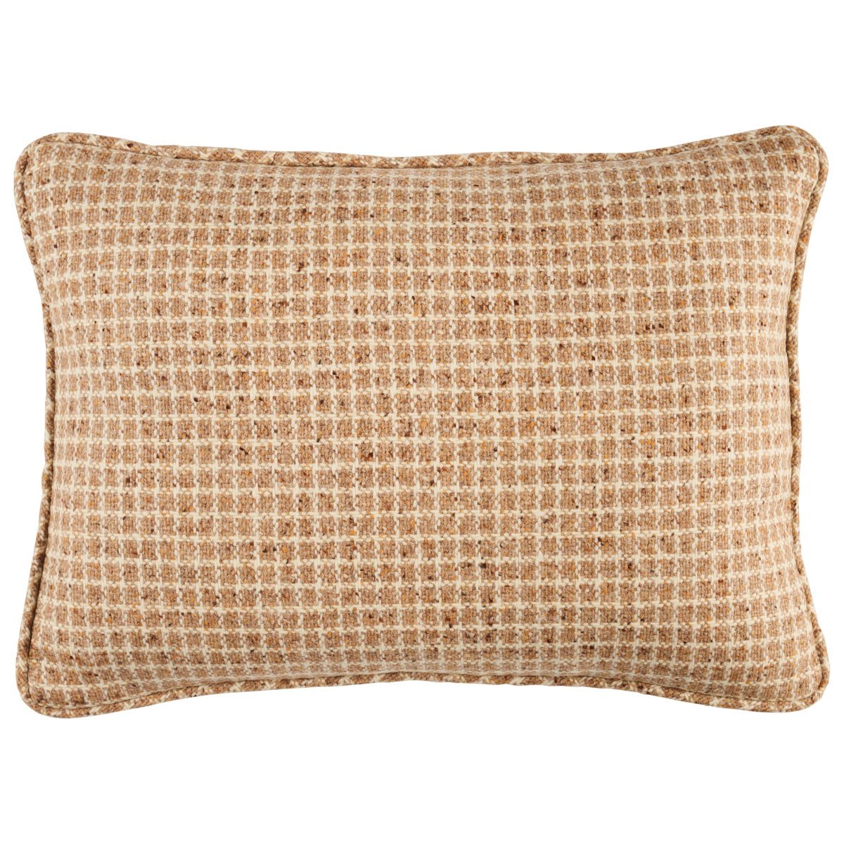 Hudson Wool Check Pillow - Camel Pillows & Accessories | Schumacher